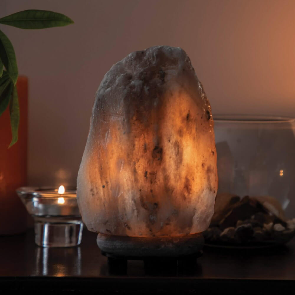 Rare Grey Himalayan Salt Lamp (6–9 lb) W/ Bulb & Dimmer Cord | 100% ...