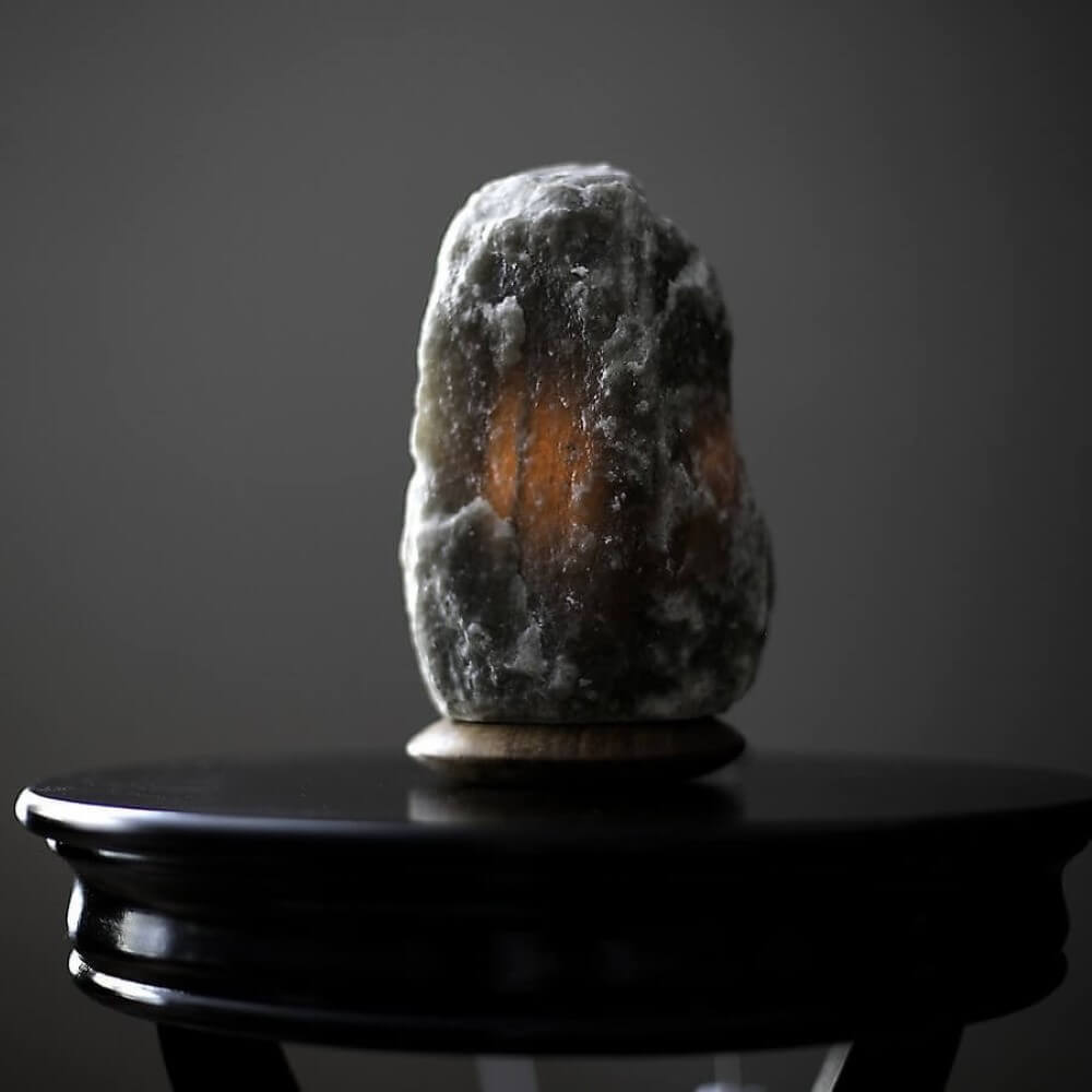 Rare Grey Himalayan Salt Lamp (6–9 lb) W/ Bulb & Dimmer Cord | 100% ...